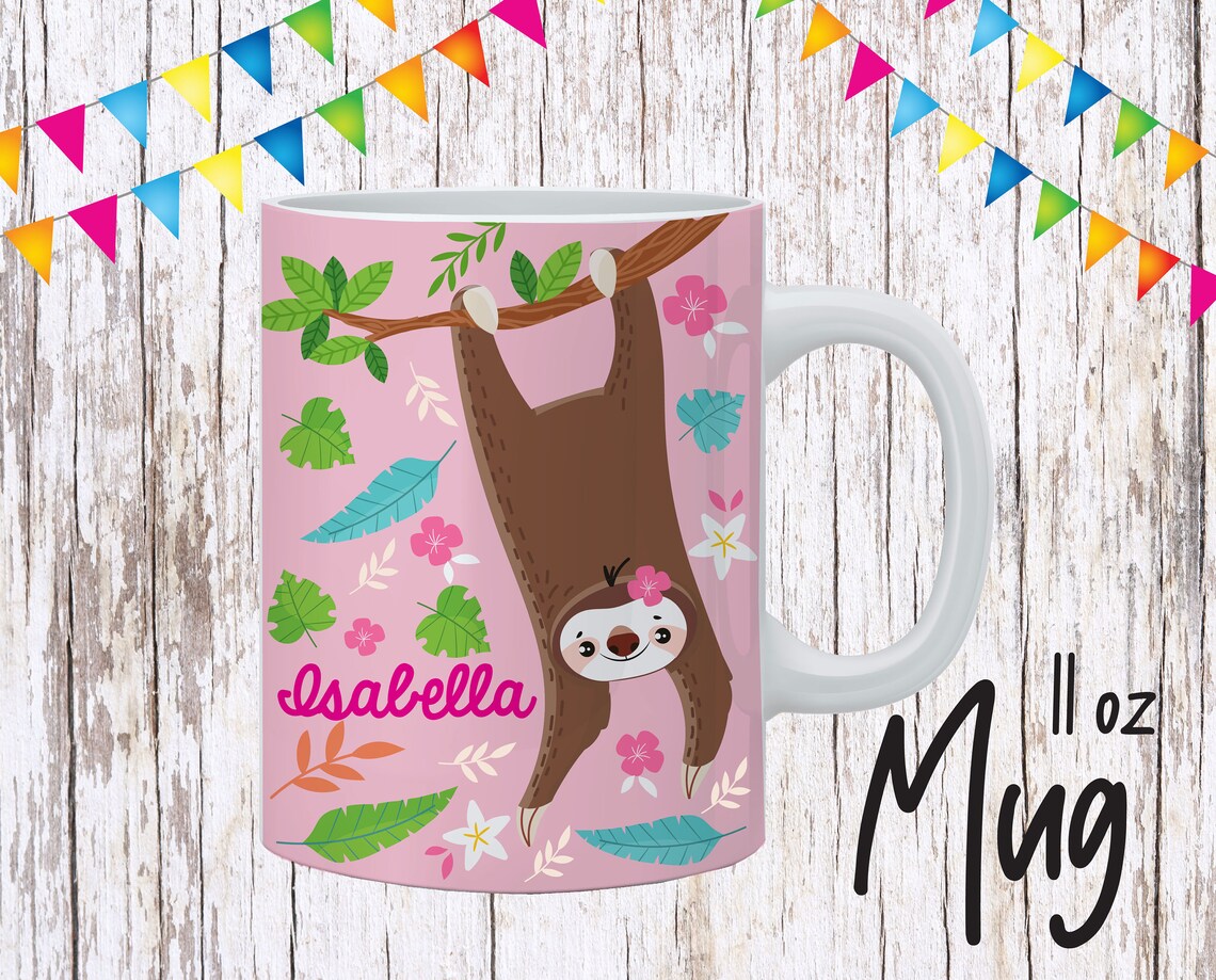 Personalized Sloth Plate/custom Plate for Kids/ Sloth Dinnerware/custom ...