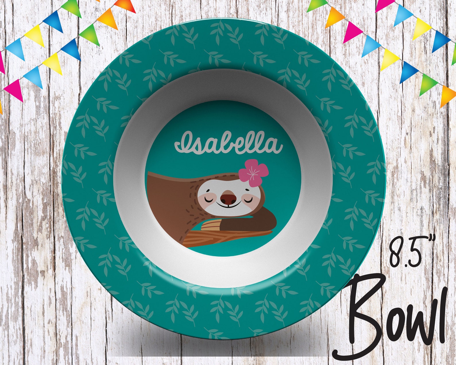 Personalized Sloth Plate/custom Plate for Kids/ Sloth | Etsy