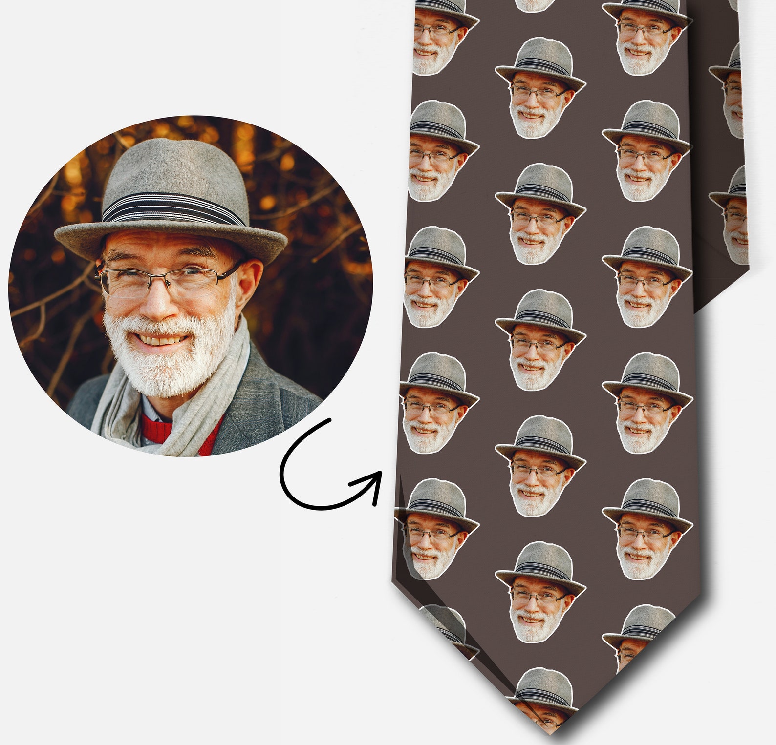 Photo Memorial Ties/personalized Photo Ties/in Loving Memory Ties ...