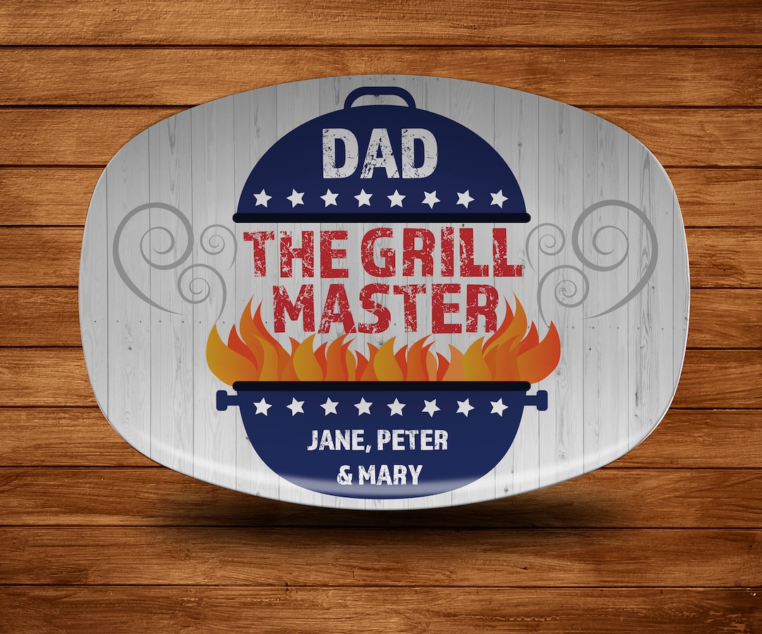 Dad's the Grill Master Platter, Fathers Day Gifts, BBQ Gifts, Serving ...