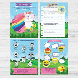 Unicorn Self Reflection Journal, Children's Self-discovery, Unicorn ...