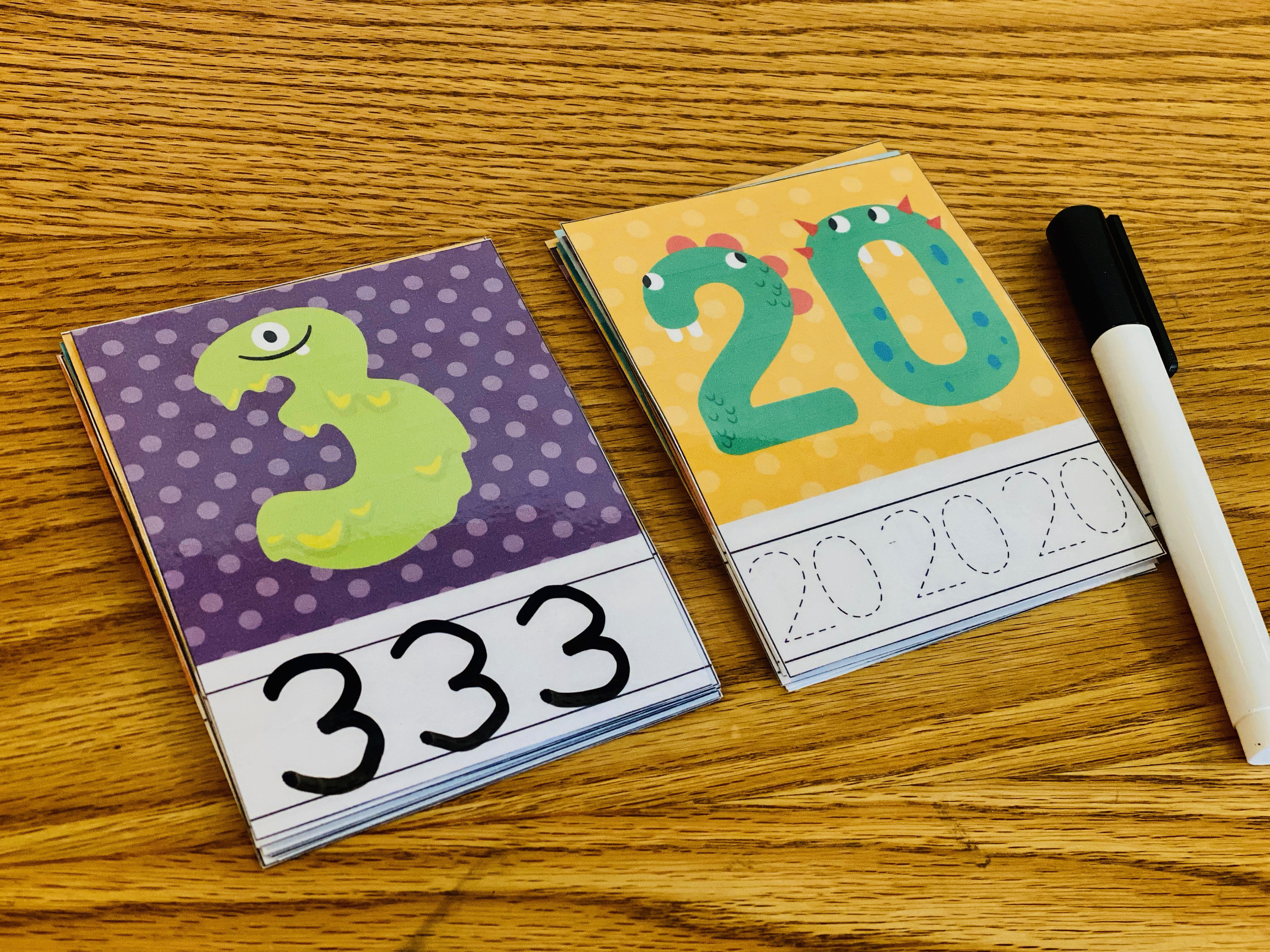 Number Tracing Printable Flash Cardseducational Activity - Etsy
