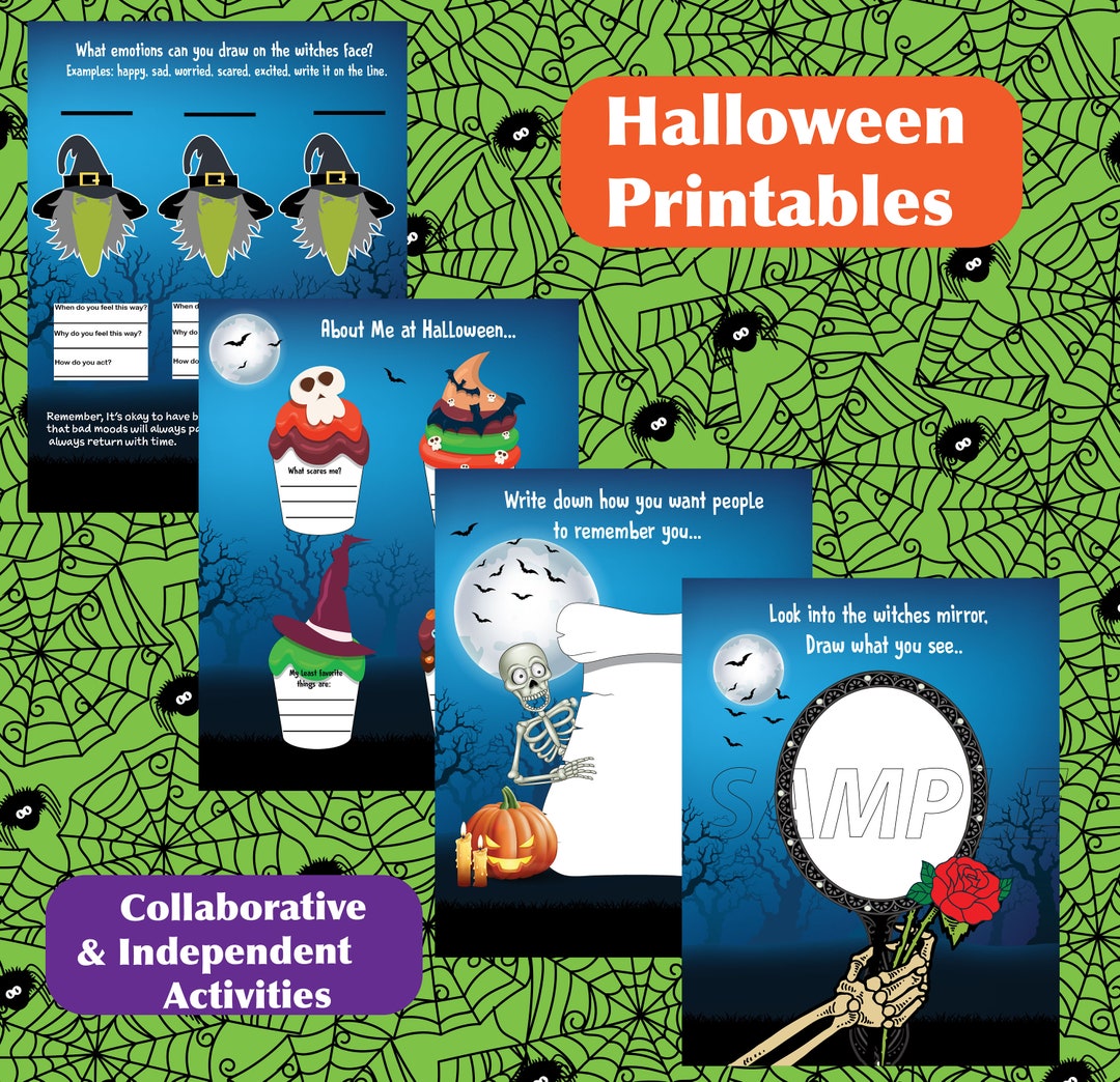 Halloween Printable, Halloween Class Activity, Halloween Drawing for ...