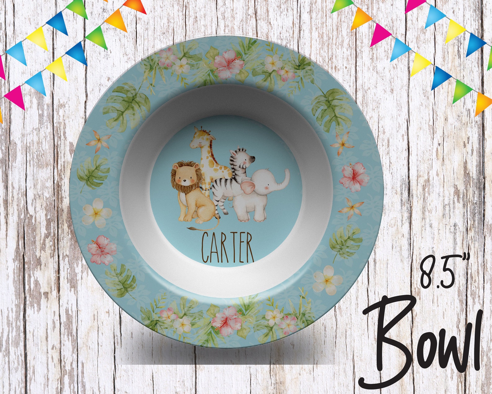 Personalized Safari Plates/Plate for Kids/Safari Animal | Etsy