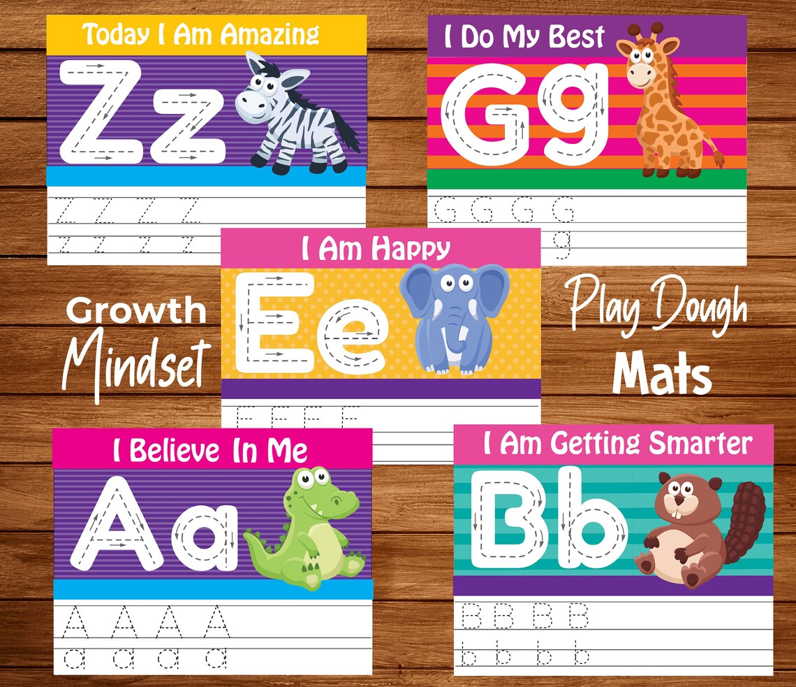 Alphabet Tracing Printable, Alphabet Clay Mats, Writing Practice ...
