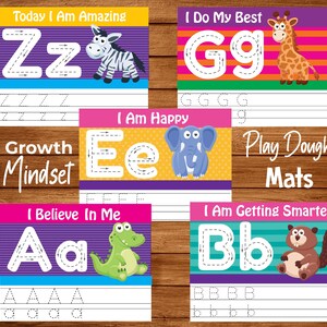 Alphabet Tracing Printable, Alphabet Clay Mats, Writing Practice ...