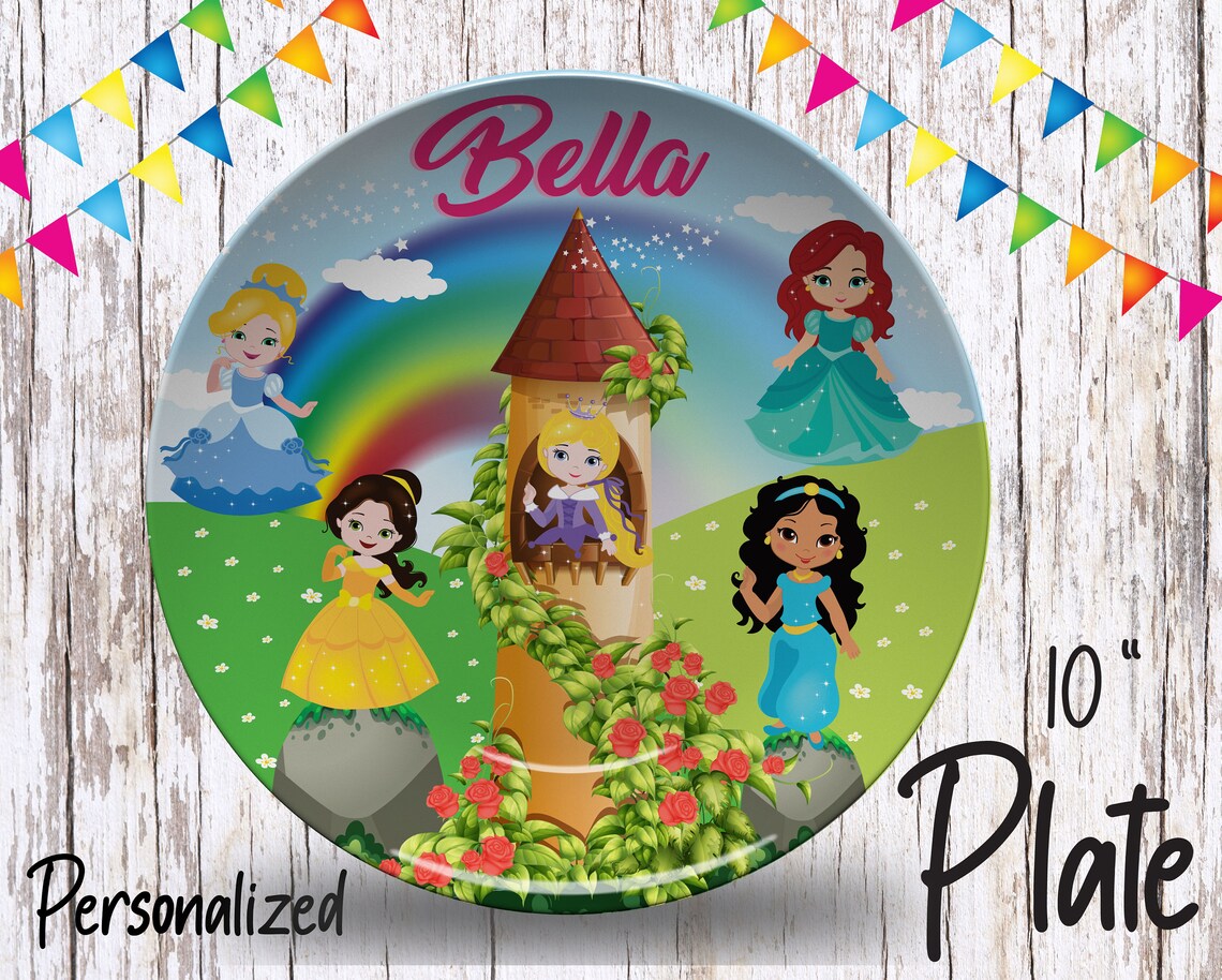 Magical Princess Plate Set/custom Plate for Kids/ Girls | Etsy