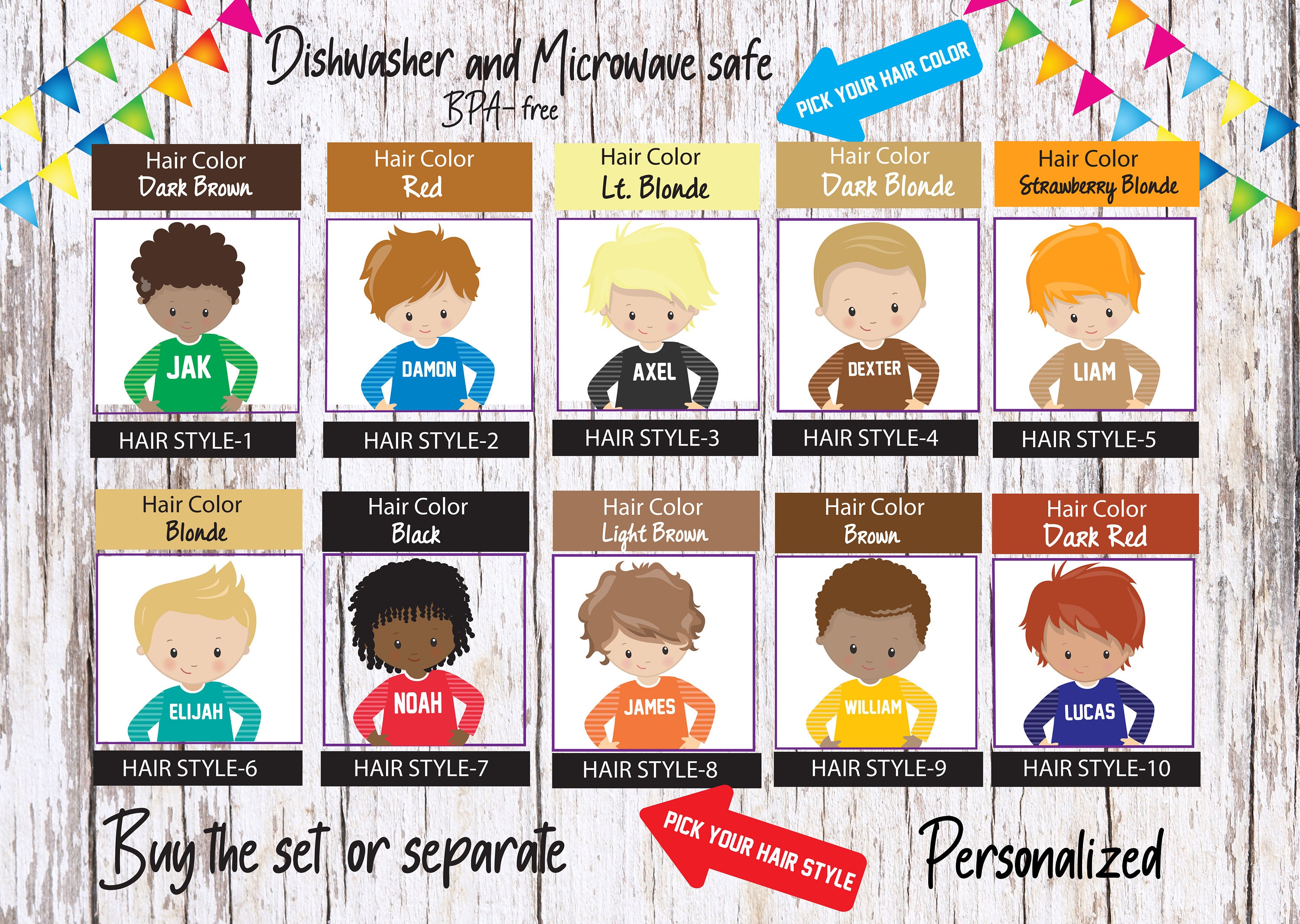 Personalized Character Face Plate/custom Plate for Boys/ Boys Look ...