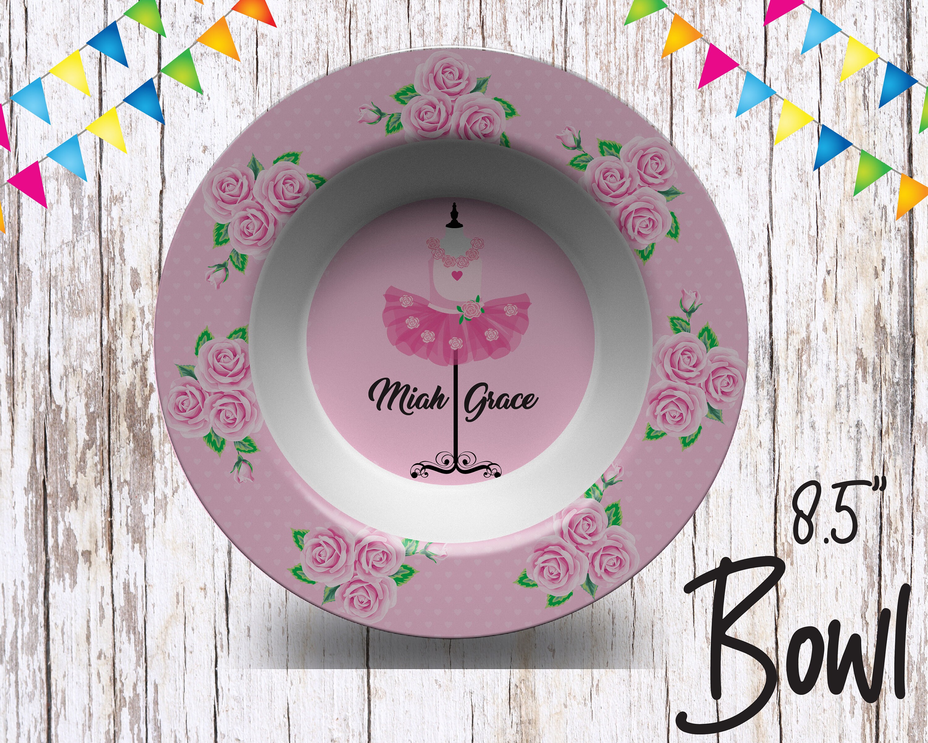 Personalized Ballerina Plate/custom Plate for Kids/ Girls Ballerina ...