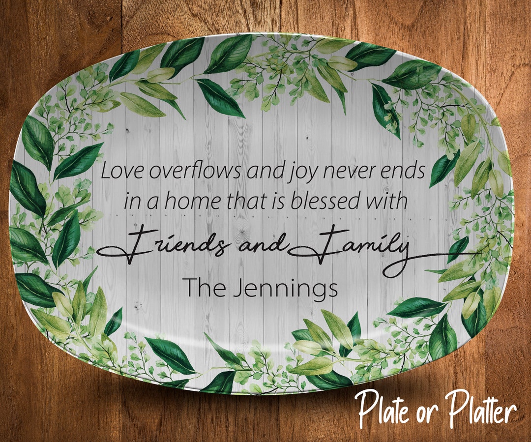 Friends and Family Plate or Platter, Personalized Family Serving Plate ...