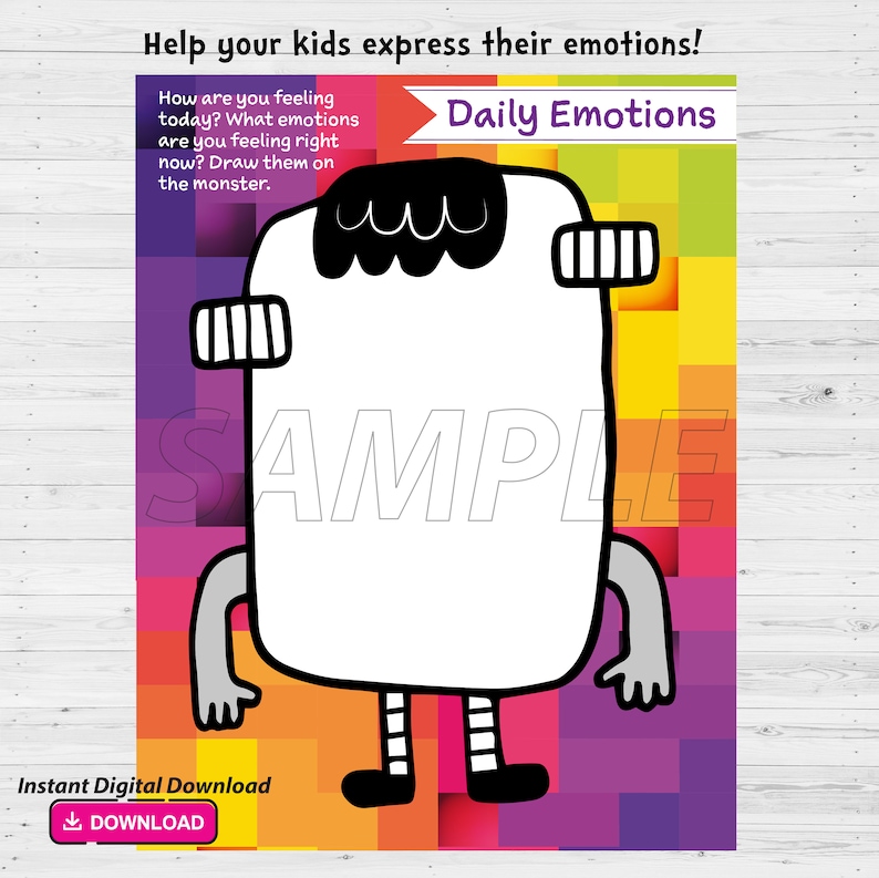 Daily Emotions, Draw Out Your Feeling on the Monster,express Your ...