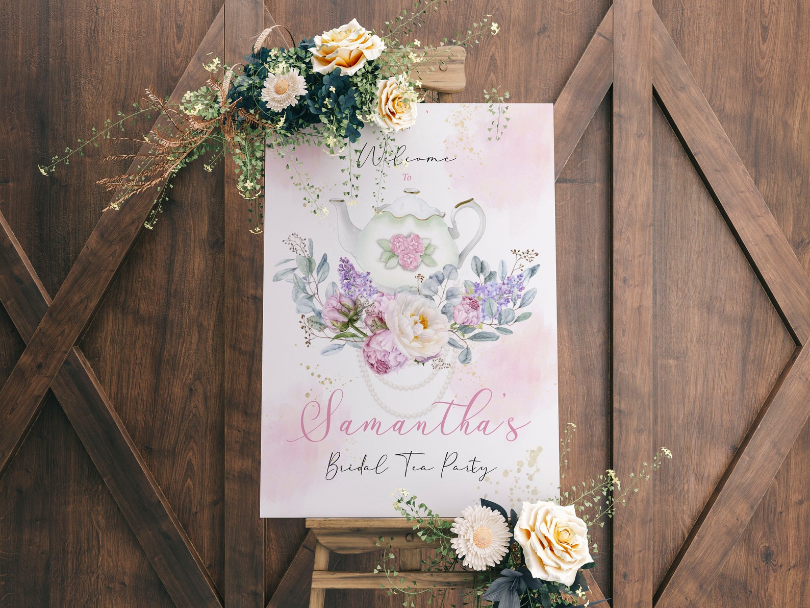 Tea Party Bridal Shower Sign/welcome Tea Party Sign - Etsy