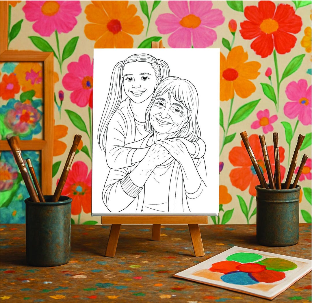 Custom Painting for Mom/paint Your Own Custom Portrait/mother's Day DIY ...