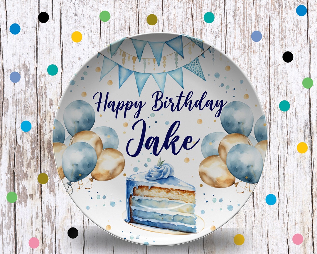 First Birthday Plate/boy Bday Party Plate/happy Birthday Plate/first ...