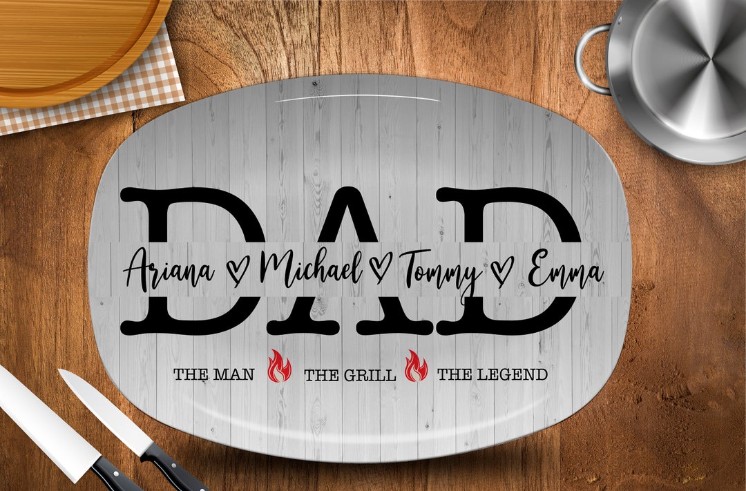 BBQ DAD Platter/the Legend Platter/fathers Day Gifts/ BBQ Gifts/custom ...