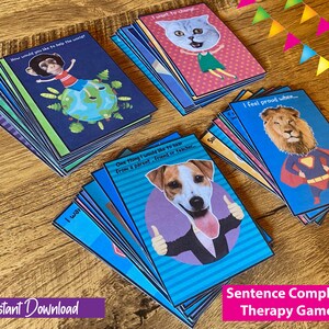 Conversation Cards, Sentence Completion Therapy Games, Coping Skills ...