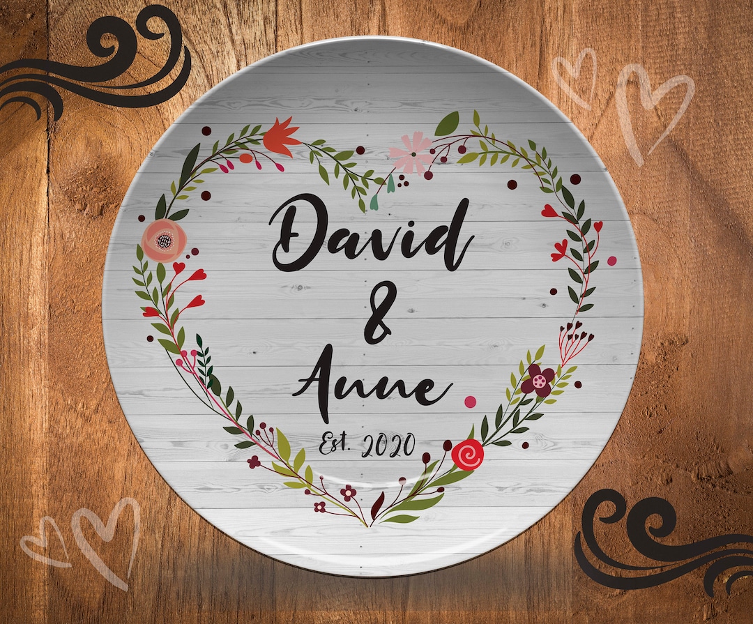 Couples Personalized Plate or Platter, Personalized Valentines Serving ...