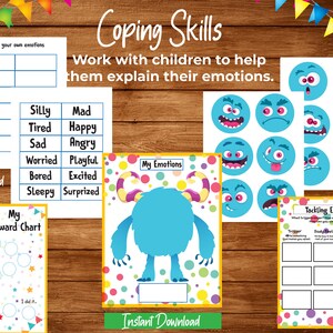 Daily Emotions, Place Your Feeling on the Monster, Kids Problem Solve ...