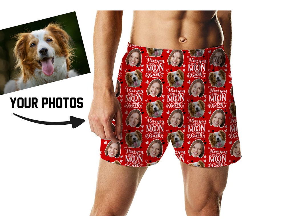 Valentines Boxers/sweetheart Face Boxer Shorts/mens Photo Boxers ...