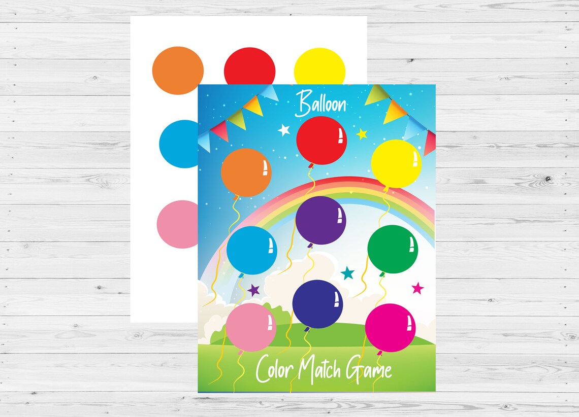Color Matching Game, Color Sorting Game, Printable Toddler Color Game ...