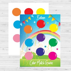 Color Matching Game, Color Sorting Game, Printable Toddler Color Game ...