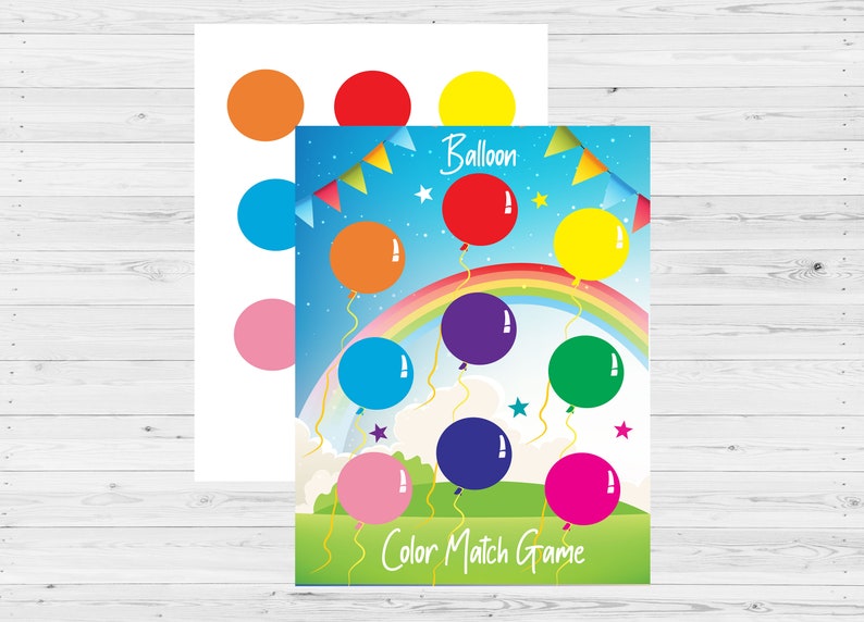 Color Matching Game, Color Sorting Game, Printable Toddler Color Game ...