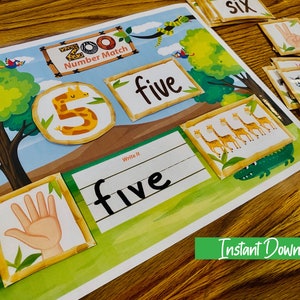 Busy Book Math Game, Counting Activity, Numbers 1-10 Matching, Number ...