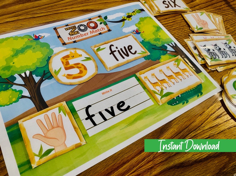 Busy book Math Game Counting Activity Numbers 1-10 Matching | Etsy