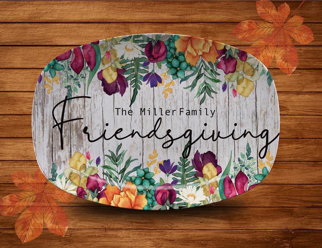 Friendsgiving Platter, Thanksgiving Dinner Platter, Thanksgiving Plate ...
