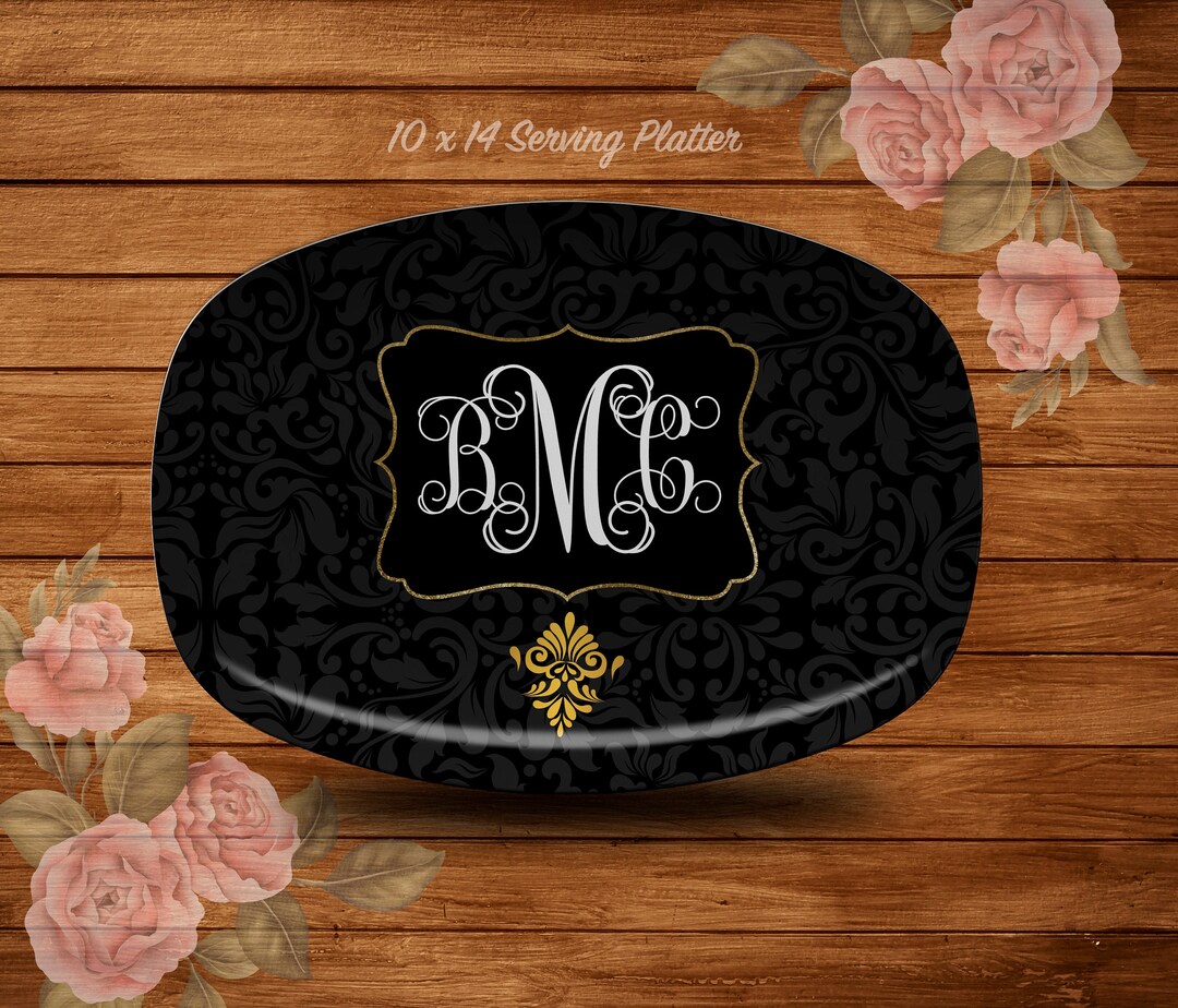 Monogram Serving Platter, Personalized Wedding Platter, Custom Wedding ...