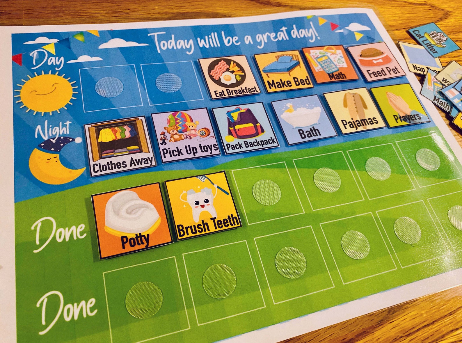 Kids Daily Responsibilities Chart, Daily Routine, Chore Chart, Daily ...