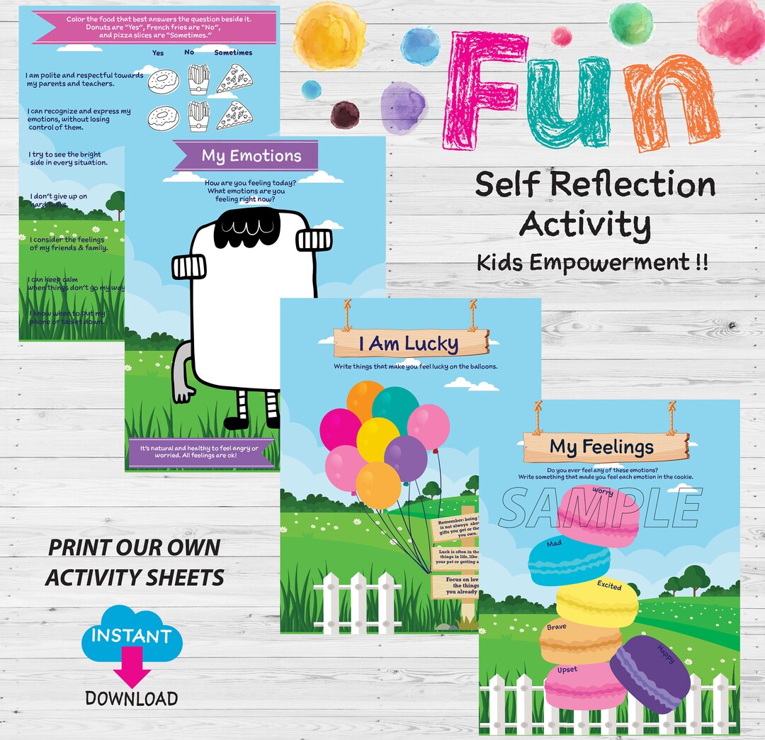 My Emotions Workbook, Managing Emotions, Fun Activity Printouts ...