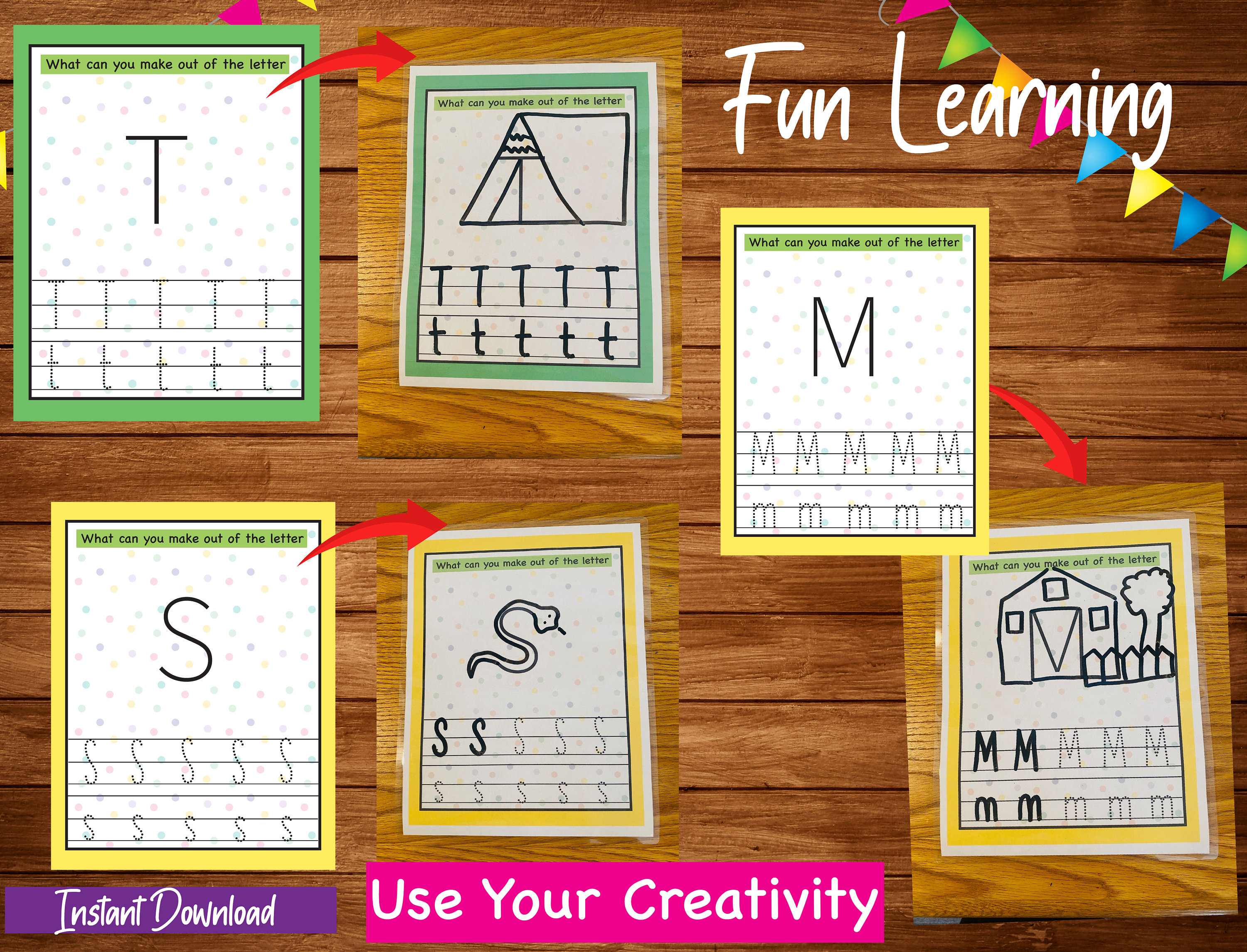 Alphabet Tracing Worksheets, Drawing Games, Fun Learning, Preschool ...