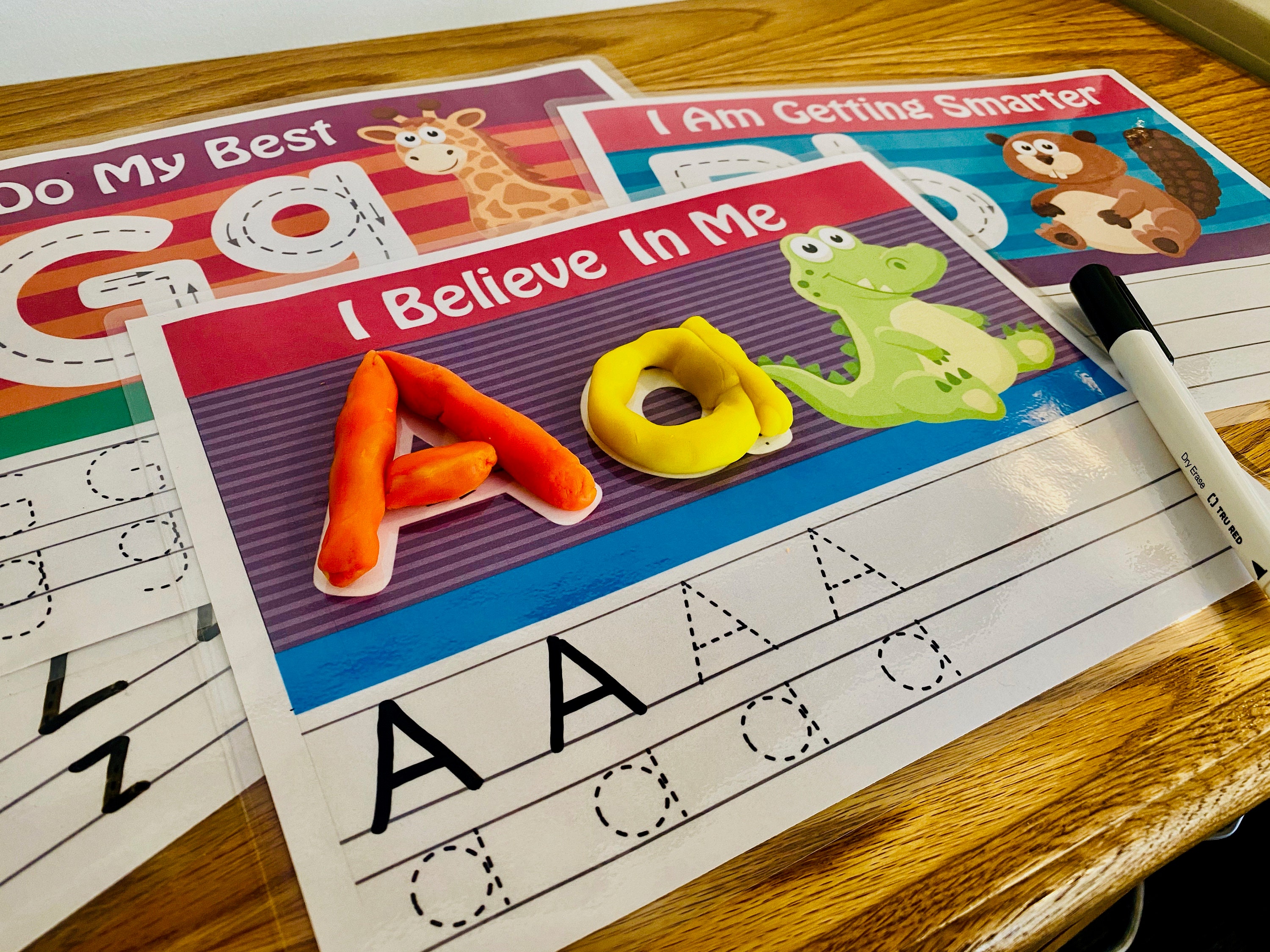 Alphabet Tracing Printable Alphabet Clay Mats Writing - Etsy