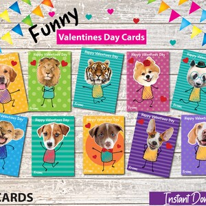 Printable Funny Valentine's Day Cards/classroom Valentine's Day Cards ...