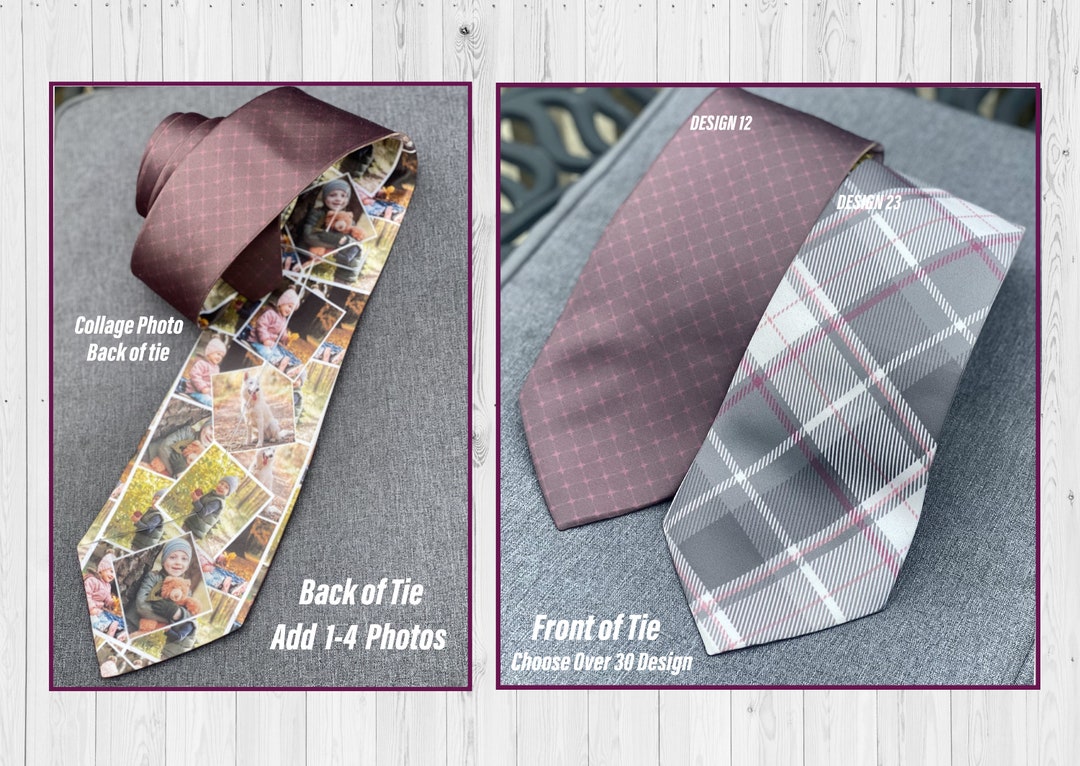 Personalized Collage Photo Necktie/fashion Necktie With Collage Photos ...