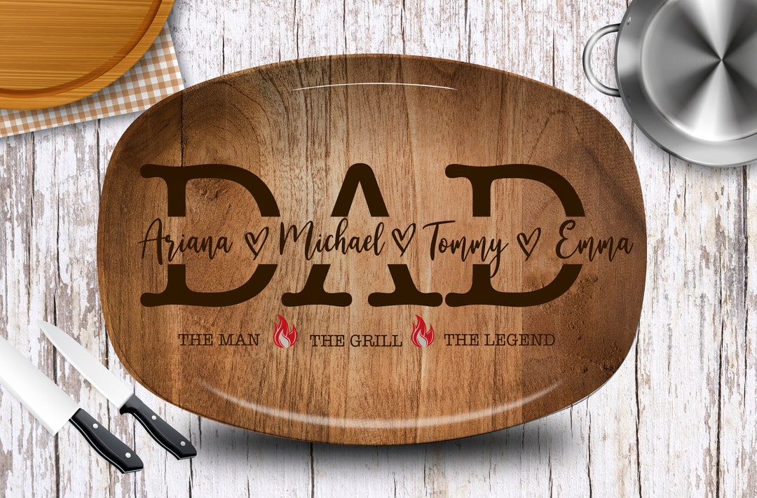 DAD Platter Personalized/the Legend Platter/fathers Day Gifts/ BBQ ...