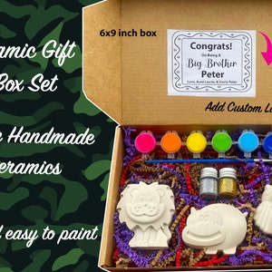 Paint Safari Animals DIY Box/ceramic Animals Paint Gift Box /lion Paint ...