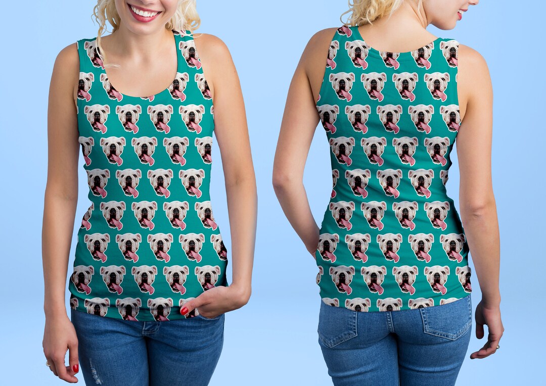 Kids/pets/human Face Tank Tops/pet Face Tank/faces on Shirt ...
