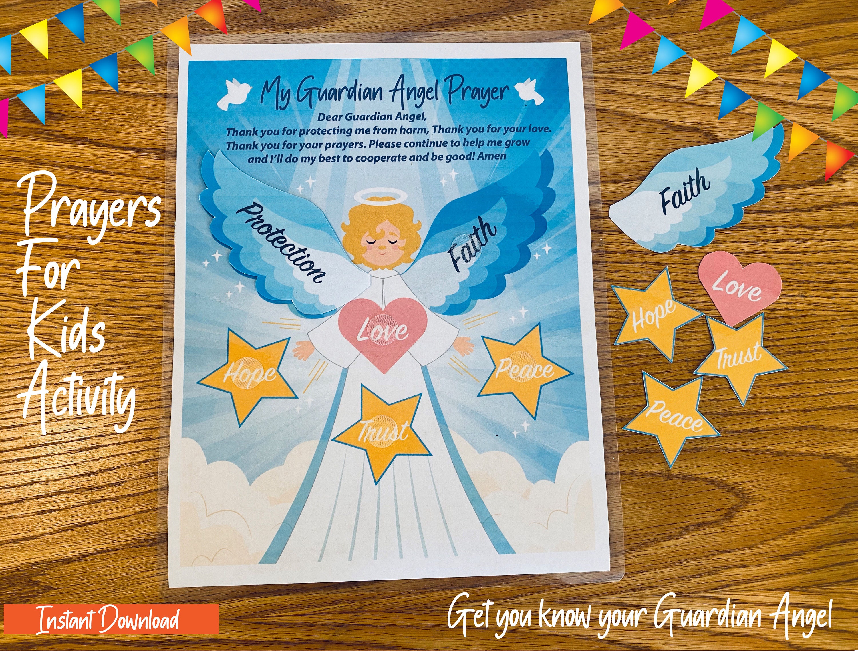 Guardian Angel Prayer for Kids, Kids Bible Study, Bible Game, Christian ...