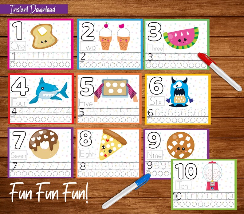 Math Clay Mats Numbers Play Mats Homeschool Activities | Etsy