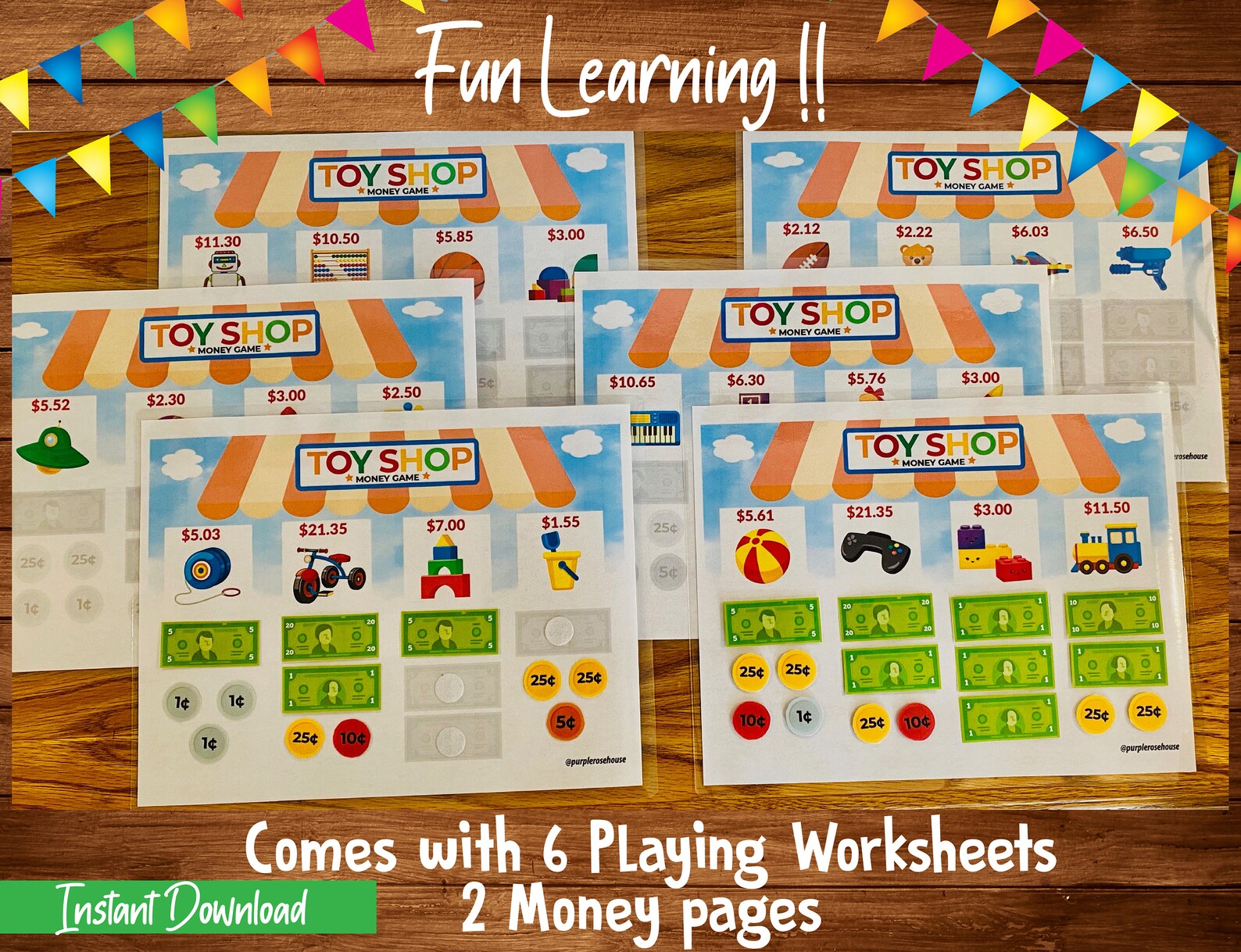 Math Money Game, Kids Money Activity, First Grade Curriculum ...