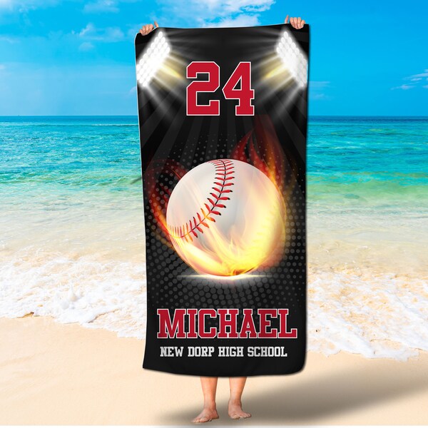 Baseball Beach Towel - Etsy