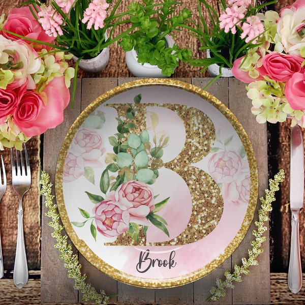 Monogram Dinnerware - Etsy