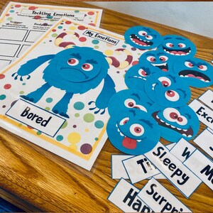 Daily Emotions, Place Your Feeling on the Monster, Kids Problem Solve ...