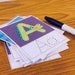 Alphabet Tracing Printable Flash Cards,educational Activity, Homeschool ...