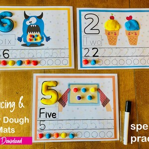 Math Clay Mats, Numbers Play Mats, Homeschool Activities, Writing ...