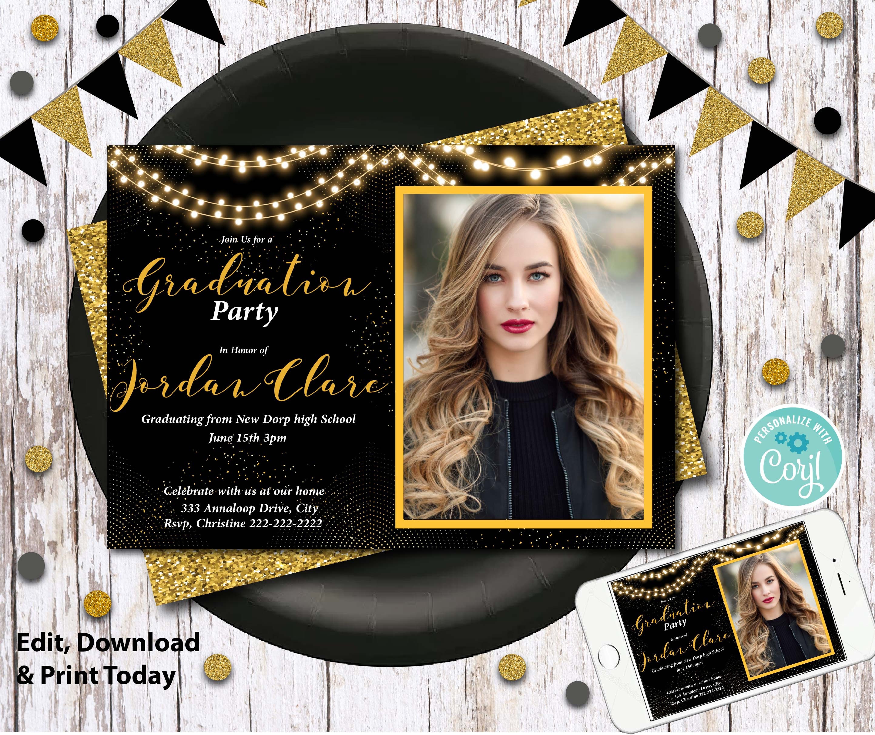 Graduation Photo Party Invitation 2022/class of 2022 | Etsy
