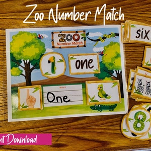 Busy Book Math Game, Counting Activity, Numbers 1-10 Matching, Number ...