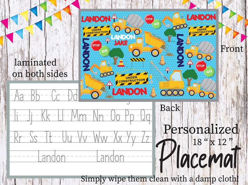 Construction Plate Set/construction Dinnerware/custom Kids - Etsy